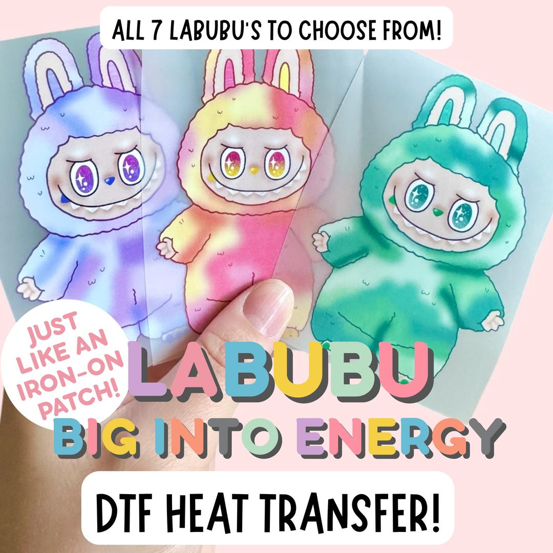 LABUBU Big Into Energy DTF | Heat Transfers | Ready to Press - Etsy