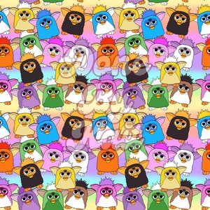 FURBY Seamless Digital Pattern, Fabric, Paper, Scrap Book, Wrapping ...