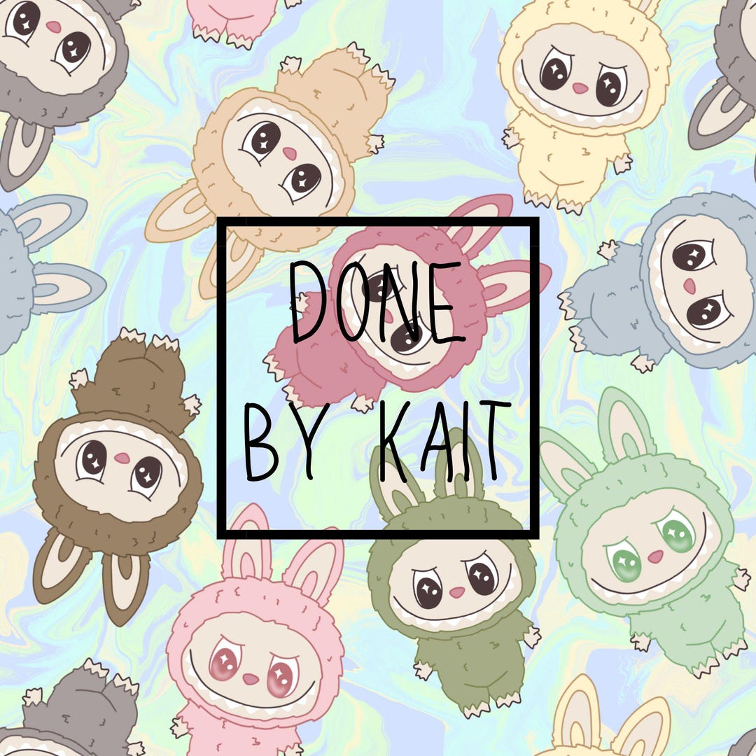 LABUBU #1 - Seamless Digital Pattern - Etsy