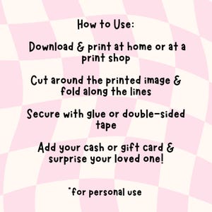 PRINTABLE Money Envelope | SPONGE | JPG File Only | Gift | Birthday ...