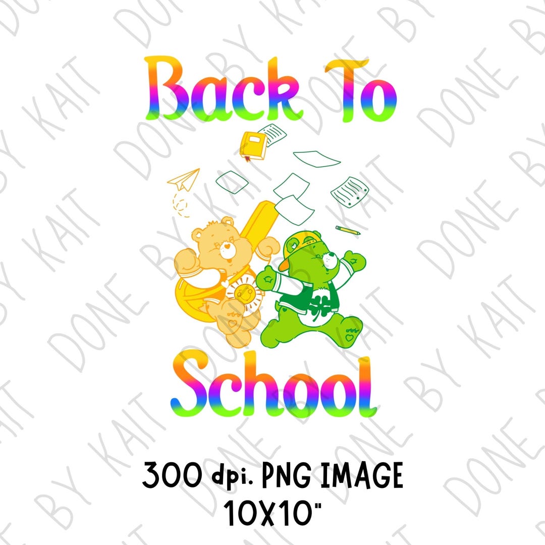 Care Bears - Back to School Books | Png | Image Only - Etsy