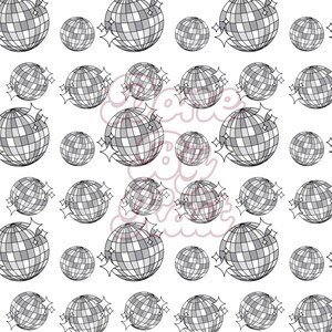 Disco Ball Seamless Digital Pattern - Etsy