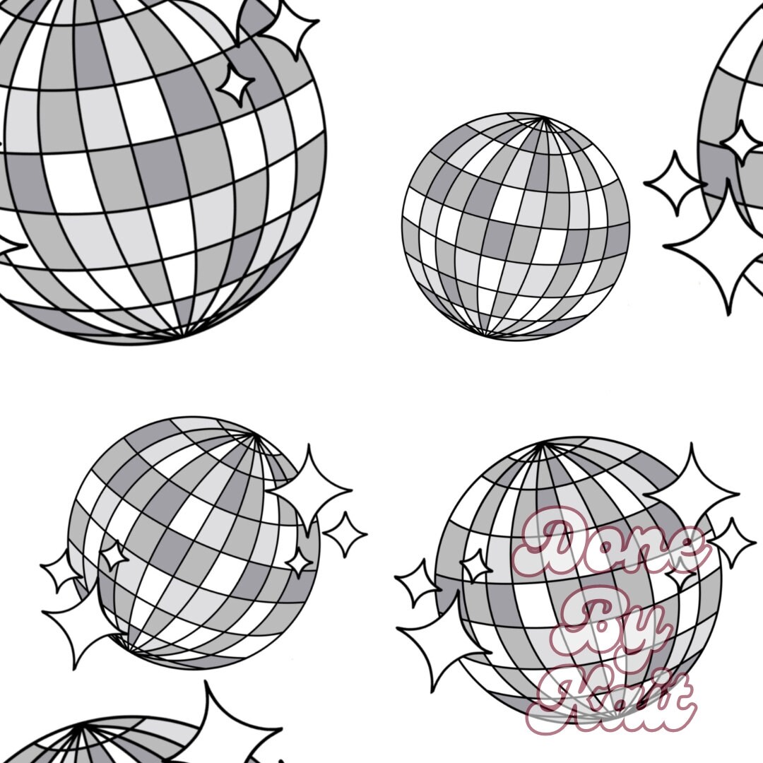 Disco Ball Seamless Digital Pattern - Etsy