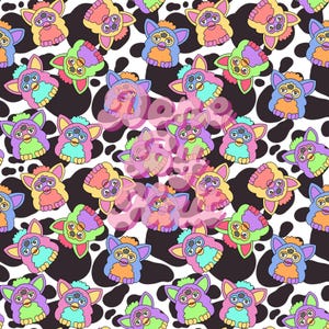FURBY Seamless Digital Pattern, Fabric, Paper, Scrap Book, Wrapping ...