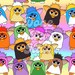 FURBY Seamless Digital Pattern, Fabric, Paper, Scrap Book, Wrapping ...