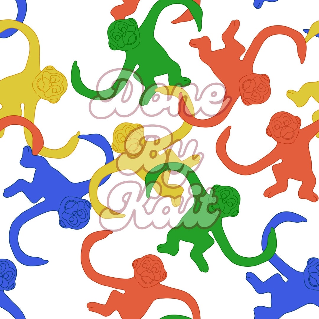BARREL OF MONKEYS Seamless Digital Pattern, Fabric, Paper, Scrap Book ...