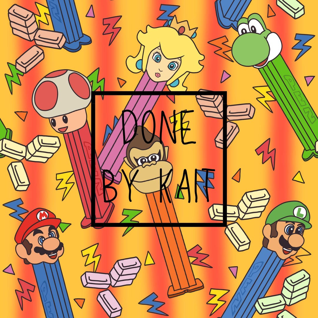 PEZ MARIO - Seamless Digital Pattern - Etsy