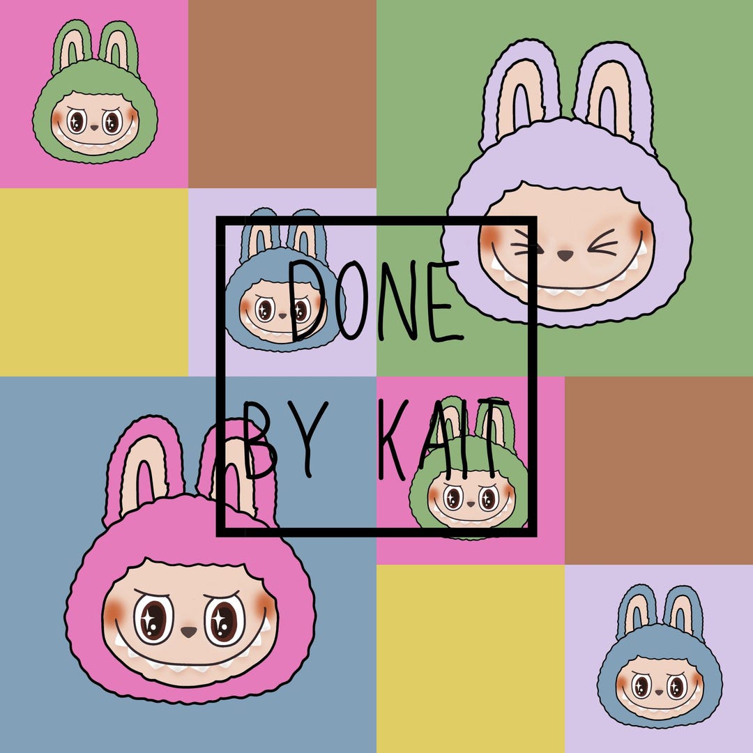 LABUBU Patchwork - Seamless Digital Pattern - Etsy