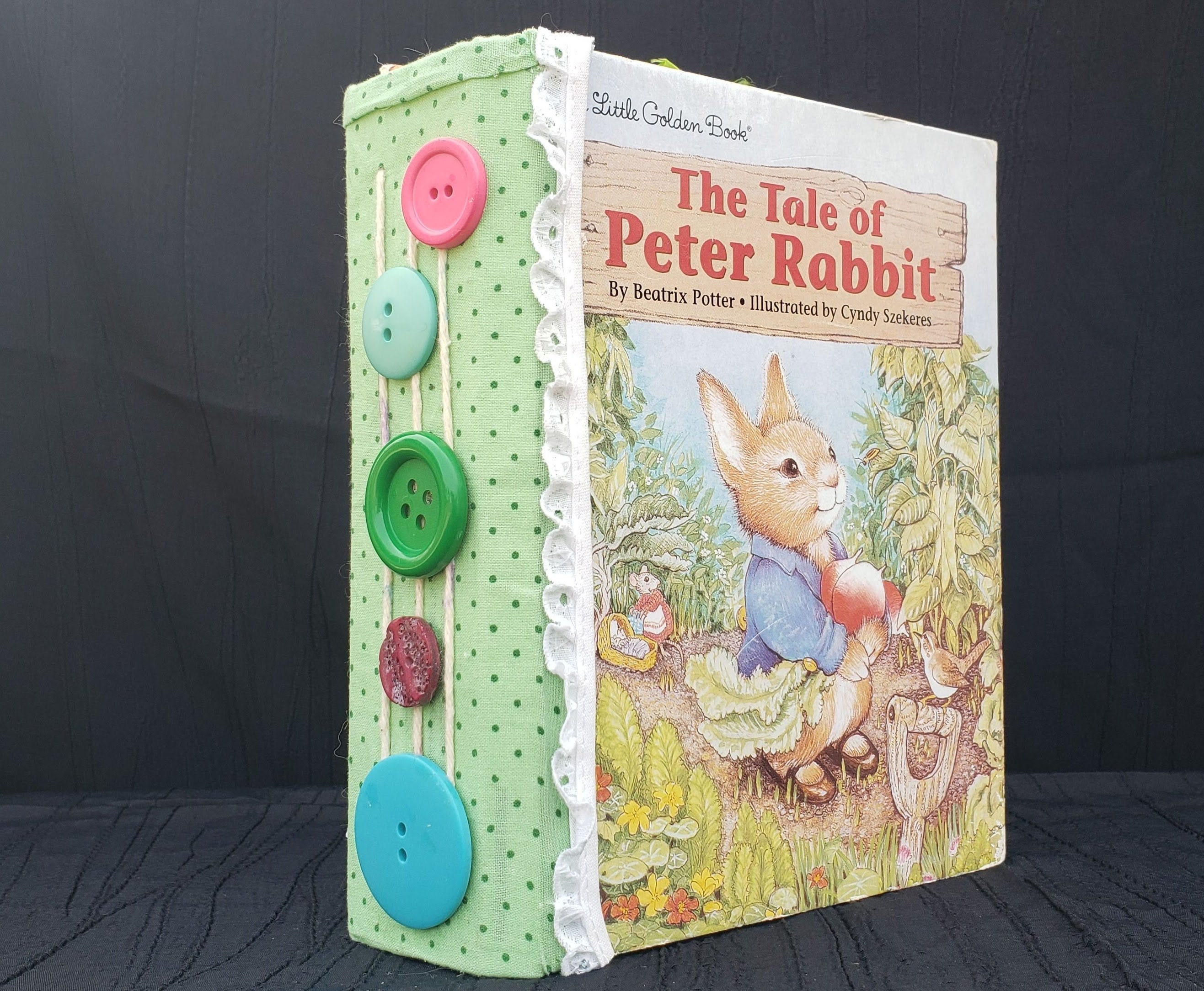 Paper Little Golden book Peter rabbit journal handmade. Mixed Media ...
