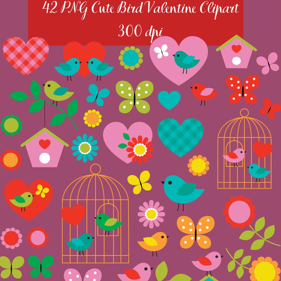 Cute Little Birds Clipart Digital Set For-personal and Commercial Use ...