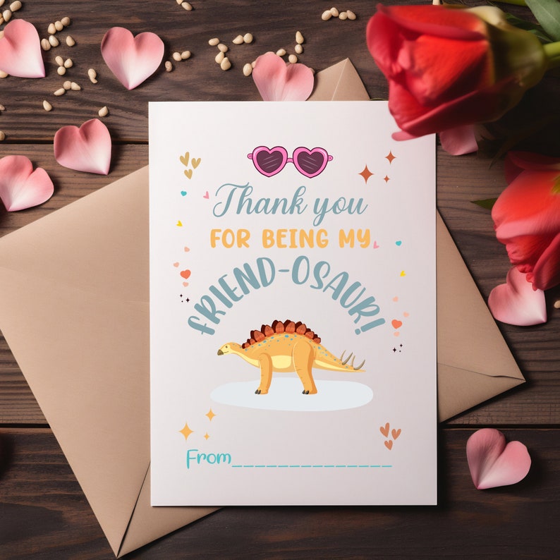 Printable Dinosaur Valentine Cards, Classroom Valentines Day Cards ...