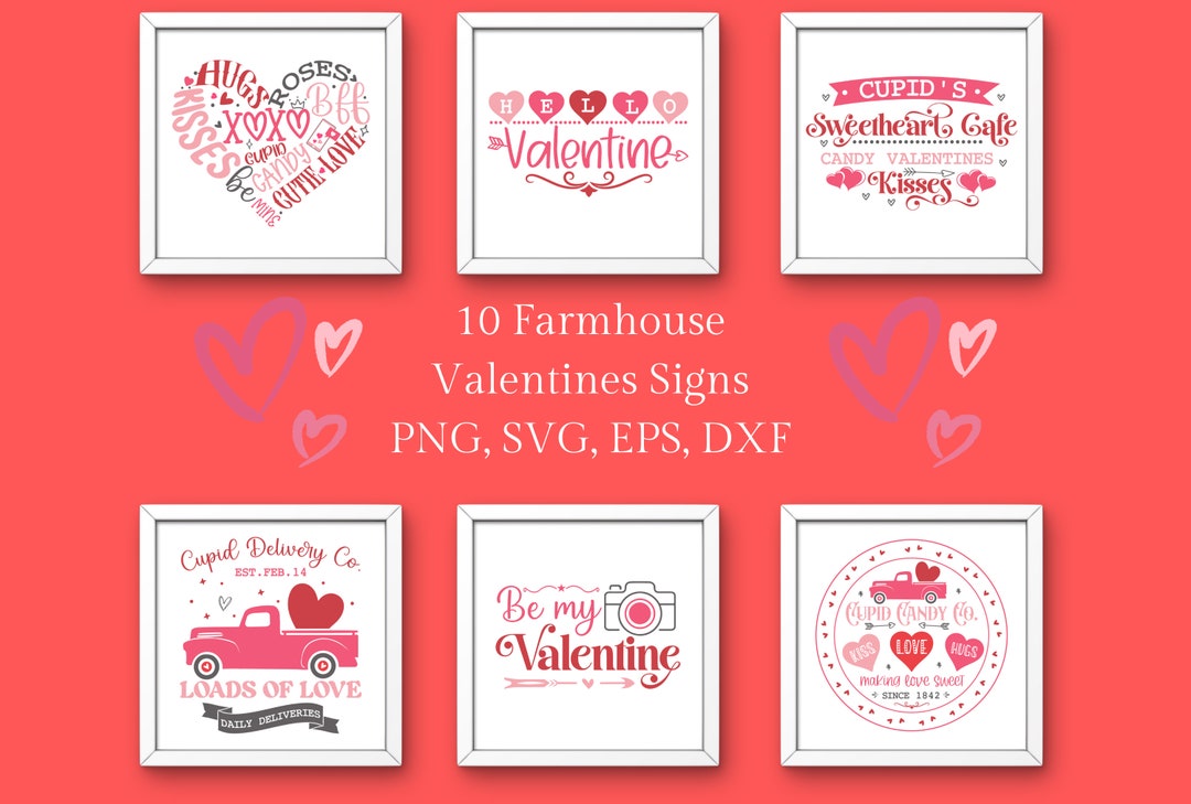 Farmhouse Valentine Bundle, Farmhouse Valentine's Day Bundle, XOXO SVG ...