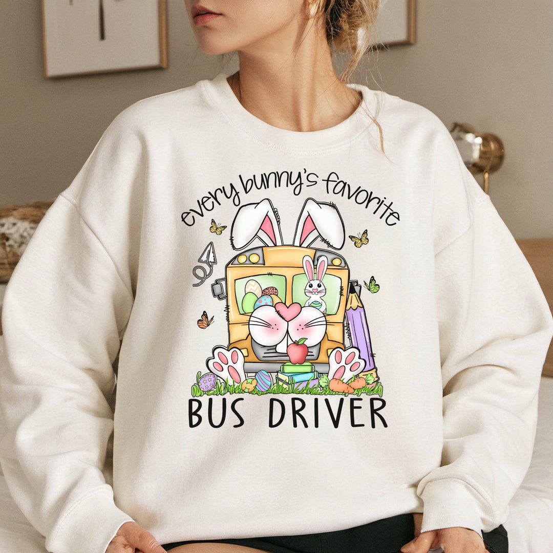 Easter Bunny Bus Driver Png Sublimation Design, Back to School Png ...