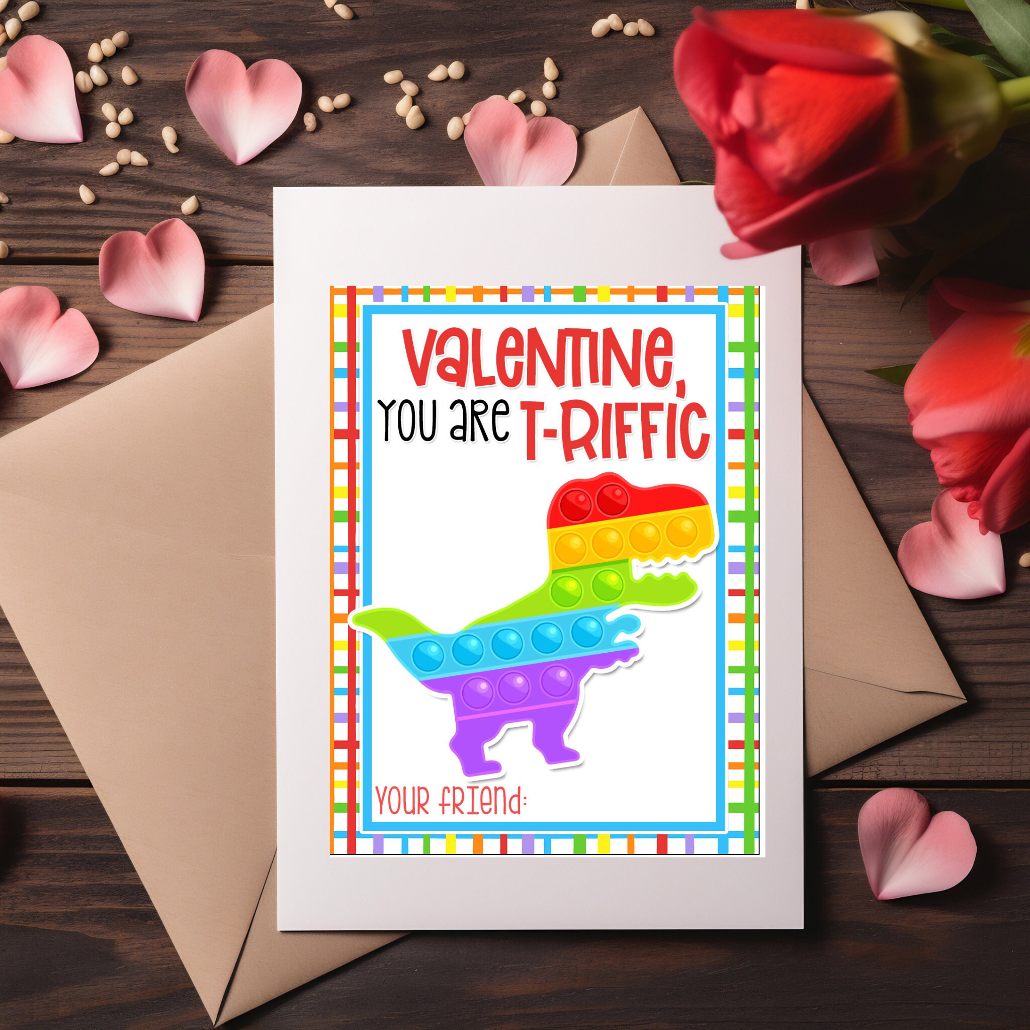 Pop It Valentine Cards, Printable, Valentines Pop It Tags, Poppin ...