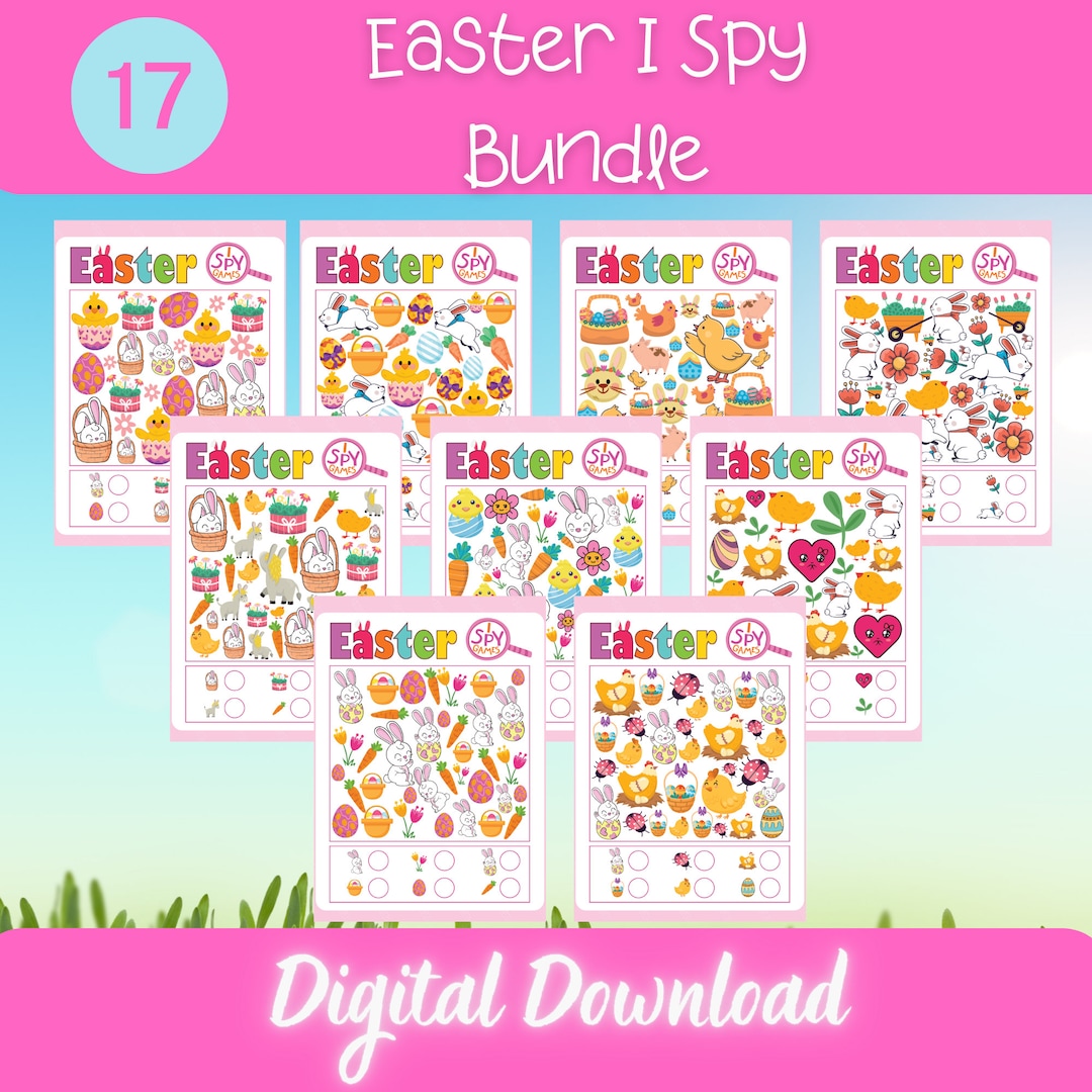 Easter I Spy Printable Easter Game Easter Activity for Kids and Adults ...