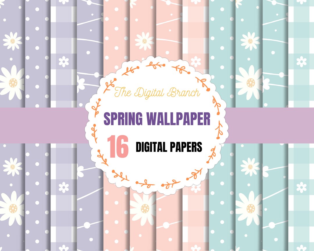 Seamless Pastel Spring Floral Patterns, Pastel Ditsy Floral Backgrounds ...