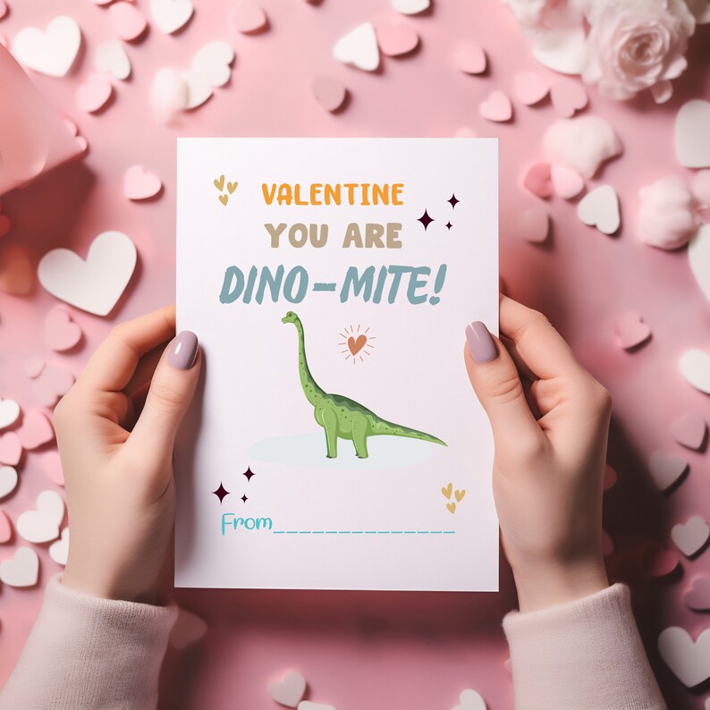 Printable Dinosaur Valentine Cards, Classroom Valentines Day Cards ...
