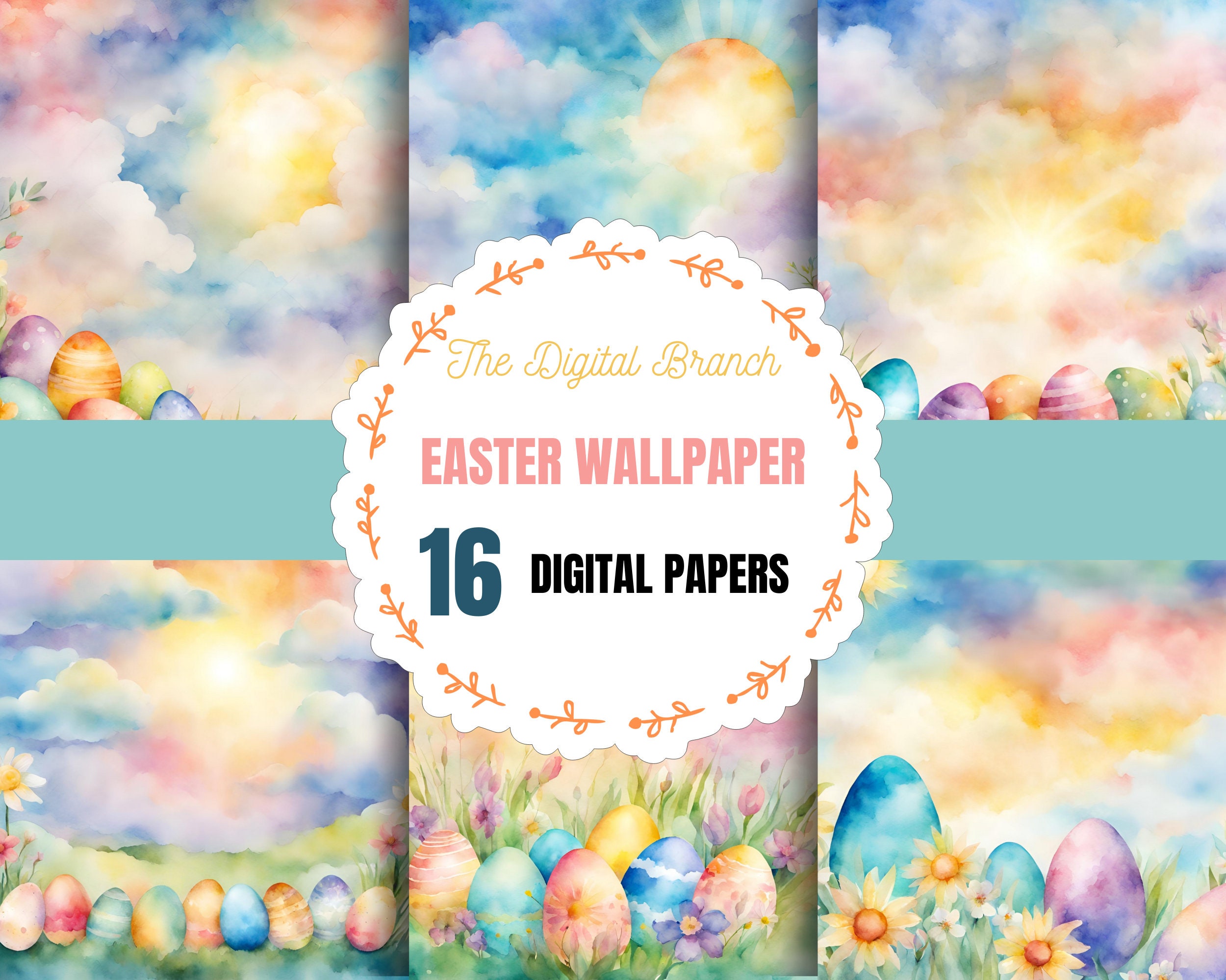 Easter Digital Paper,easter Patterns,easter Scrapbook Papers,easter ...