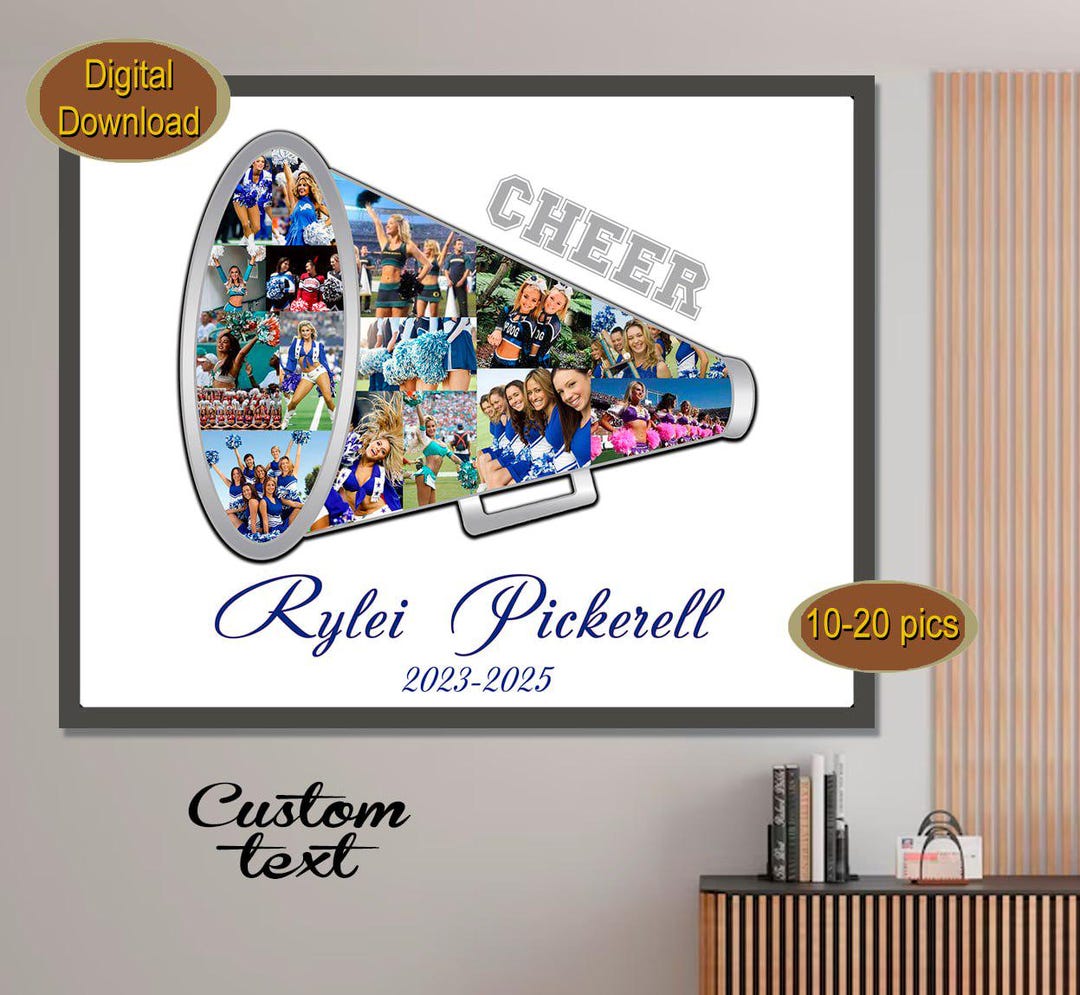 Cheerleader Photo Collage Cheer Senior Gift Custom Photo Collage ...