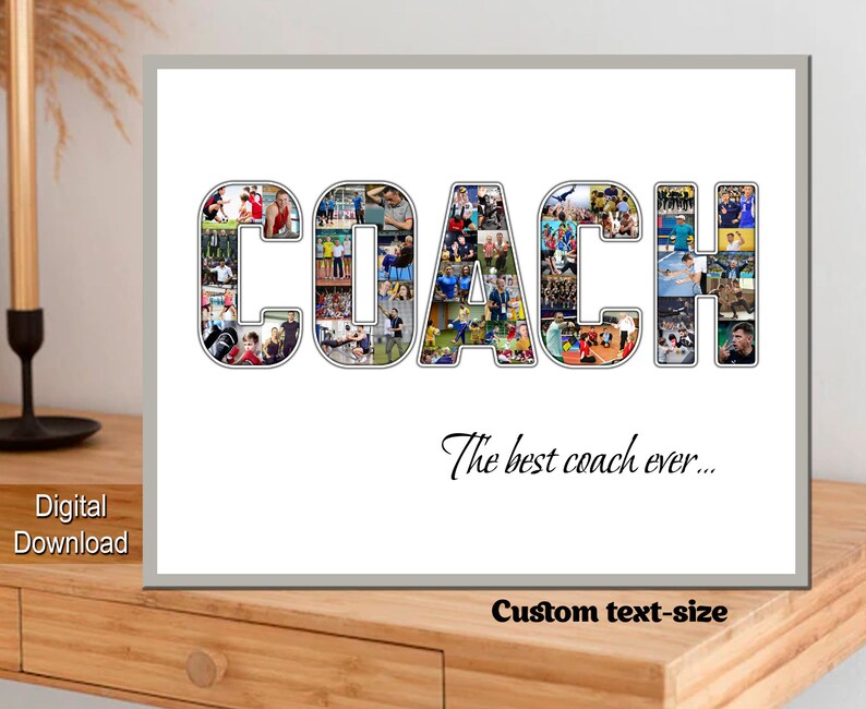 Coach Photo Collage Senior Night Gift Basketball Coach Gift - Etsy