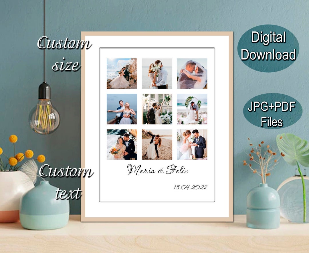 Personalized Photo Collage, Wedding Gift, Anniversary Gift Photo ...