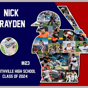 Baseball Photo Collage, Senior Baseball Gift, Senior Night Baseball ...
