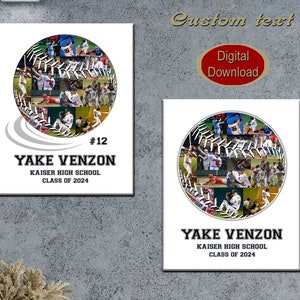 Baseball Photo Collage, Senior Baseball Poster, Baseball Senior Night ...