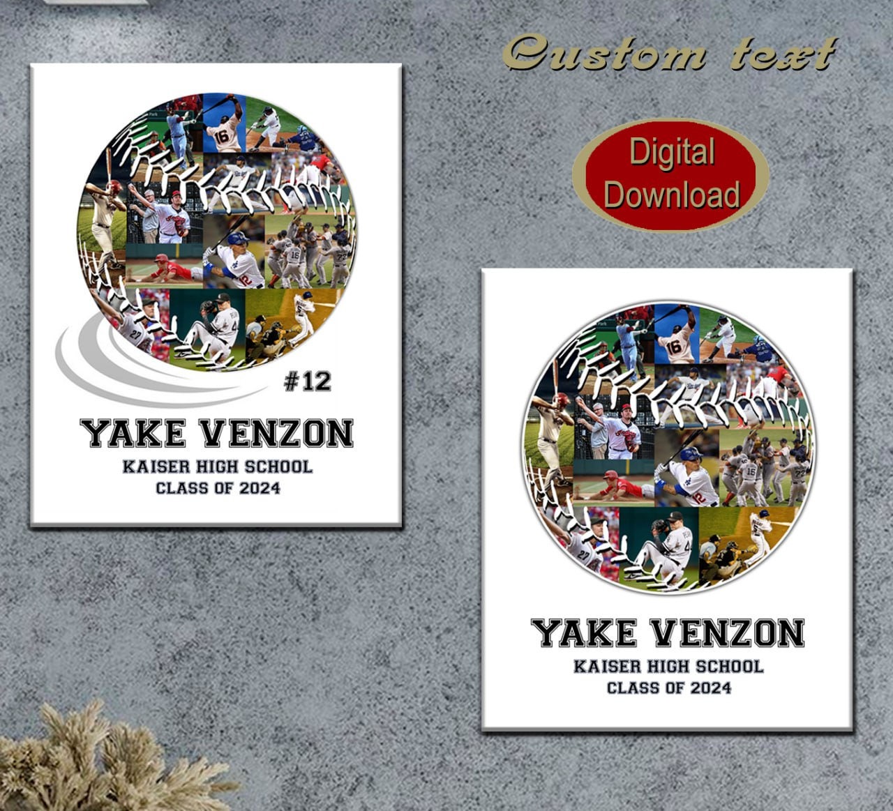 Baseball Photo Collage Senior Baseball Poster Baseball Gift Baseball ...