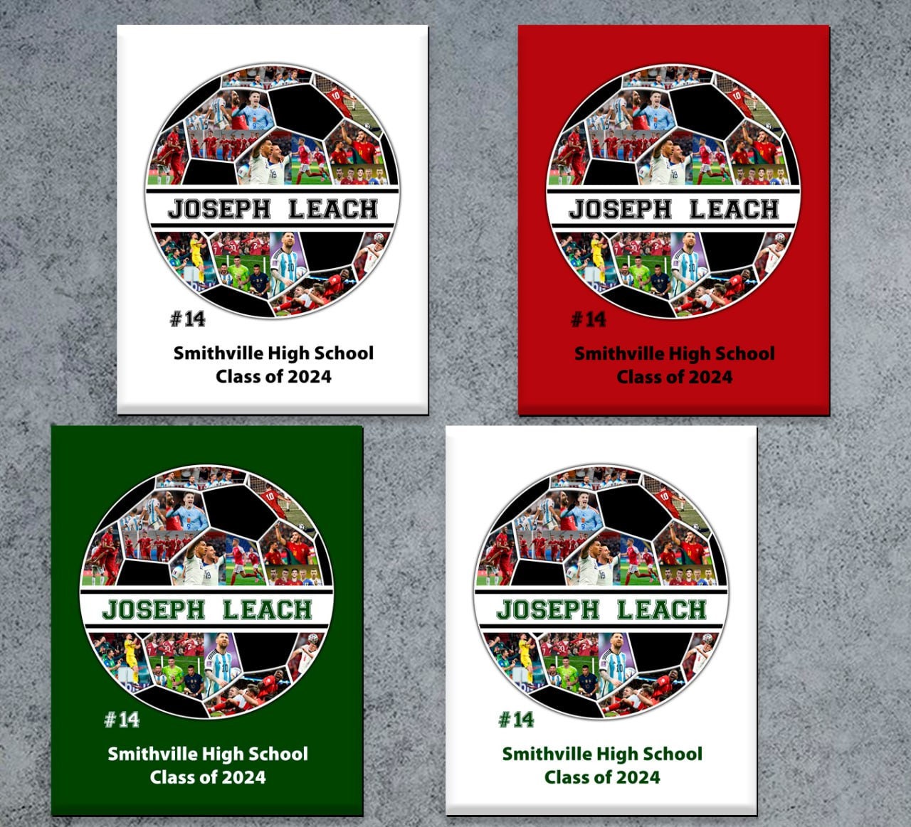 Soccer Ball Photo Collage Senior Soccer Poster Soccer Coach Gift Senior ...