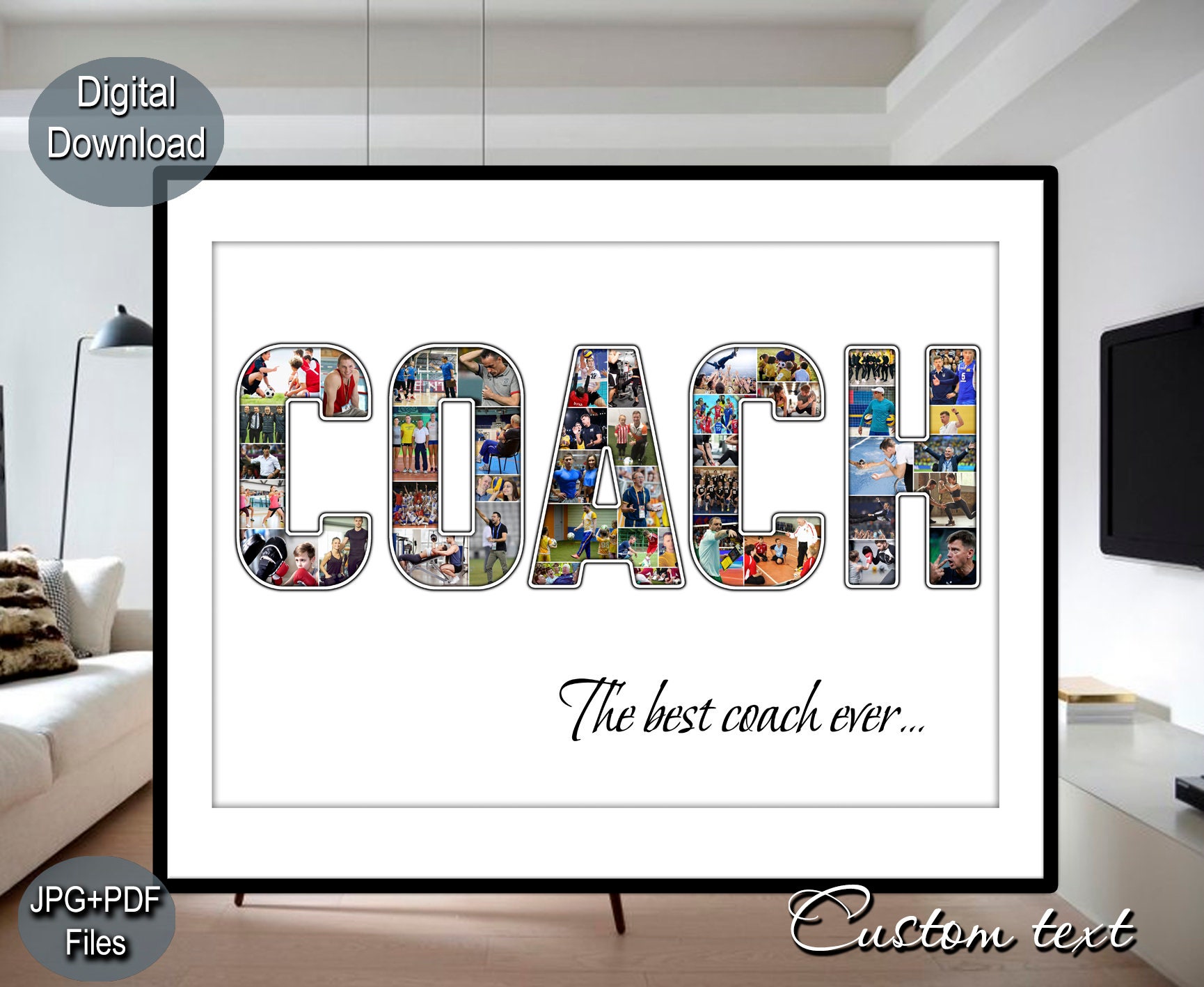Coach Photo Collage Senior Night Gift Basketball Coach Gift - Etsy