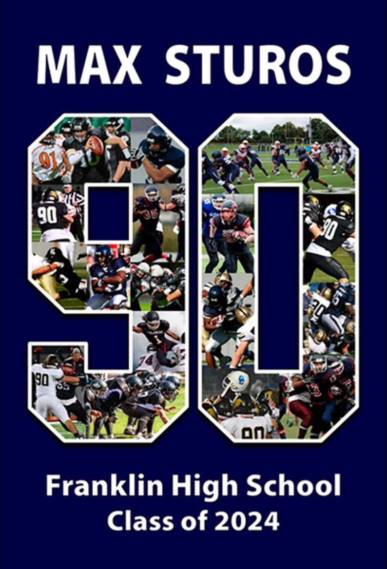 Number Sport Collage Senior Gift Photo Collage Sport Number Photo ...