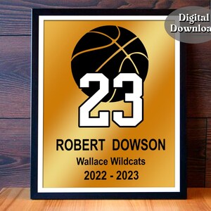 Senior Night Poster, Senior Basketball Gift, Any Number Player Gift ...