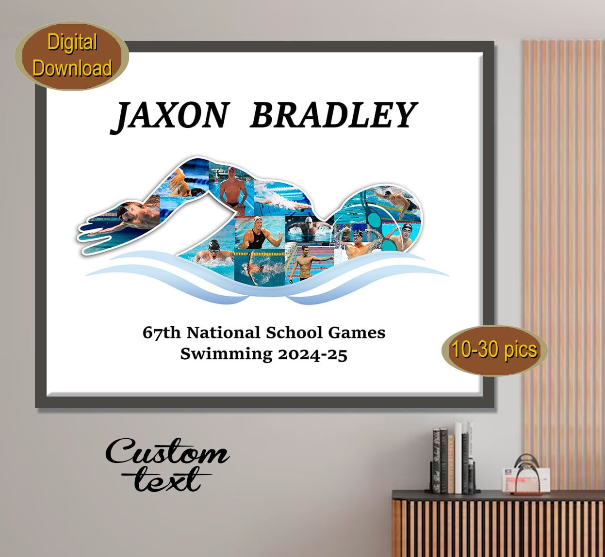 Swimmer Photo Collage Swimming Senior Night Sport Collage Gift Coach ...