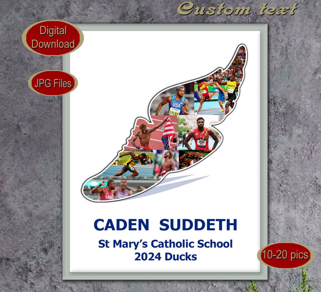 Cross Country Photo Collage, Track Collage, Senior Athlete Gift, Runner ...