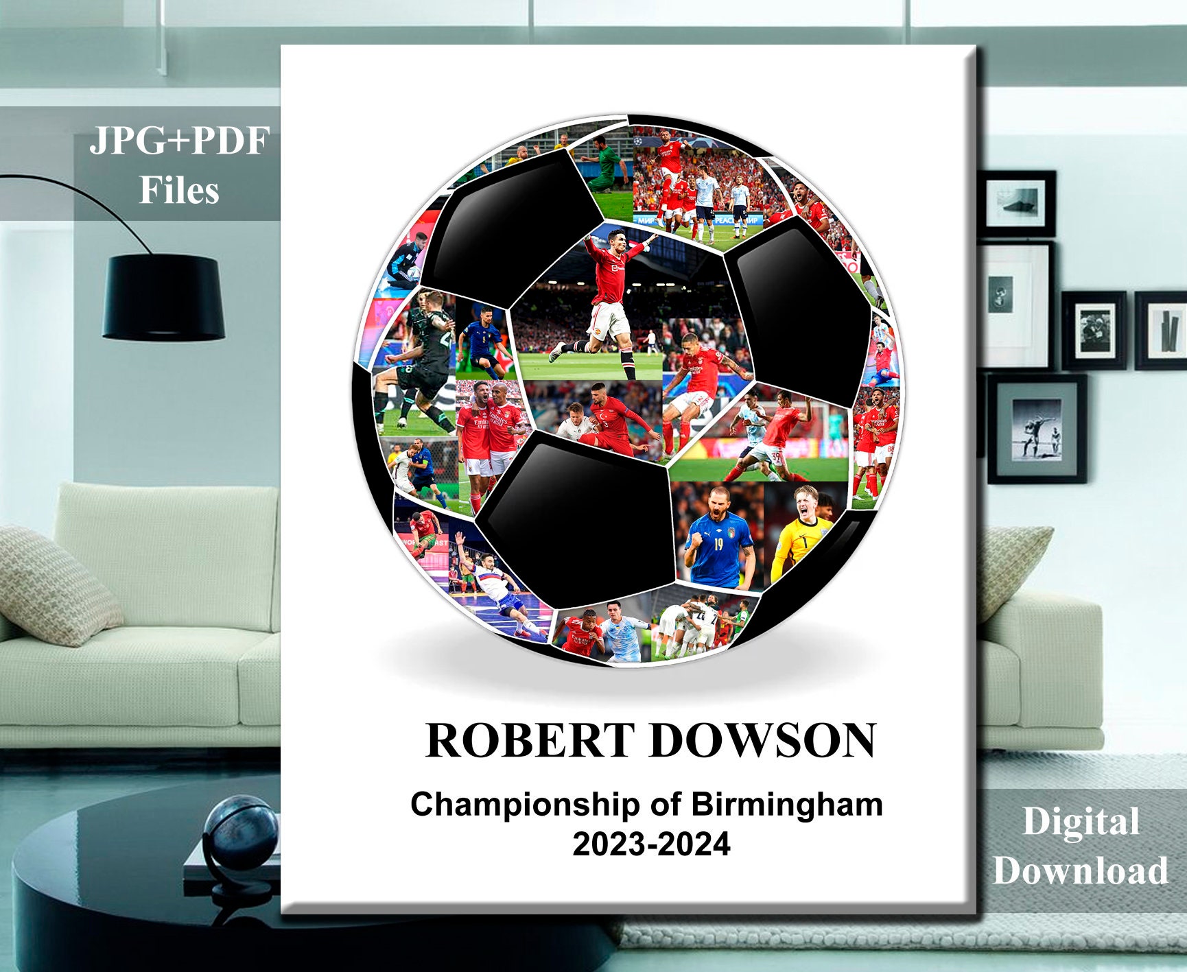 Soccer Ball Photo Collage Custom Football Gift Soccer Player - Etsy
