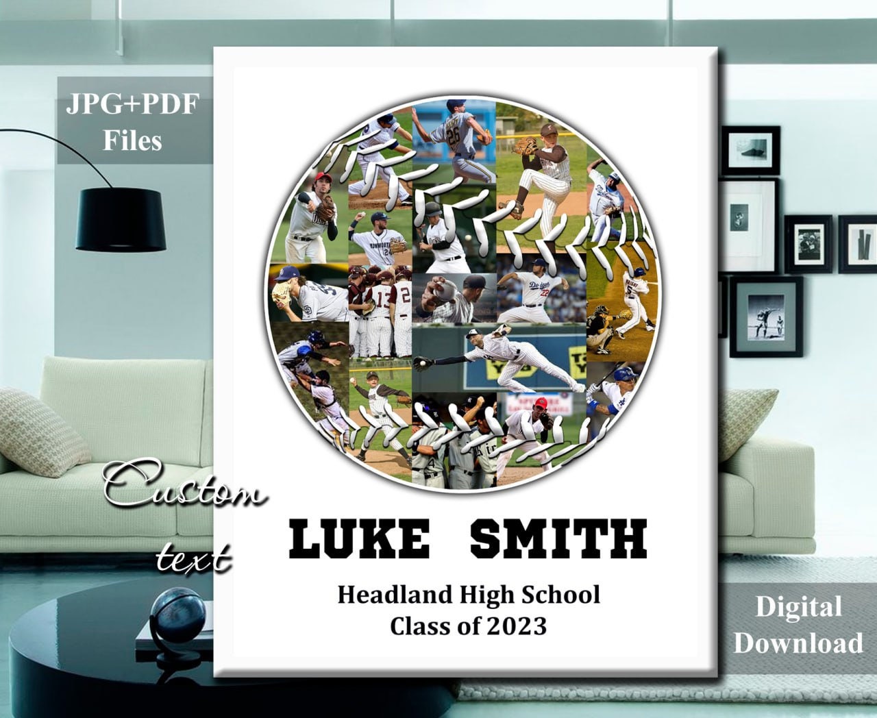 Baseball Photo Collage, Senior Baseball Night Gift, Baseball Picture ...