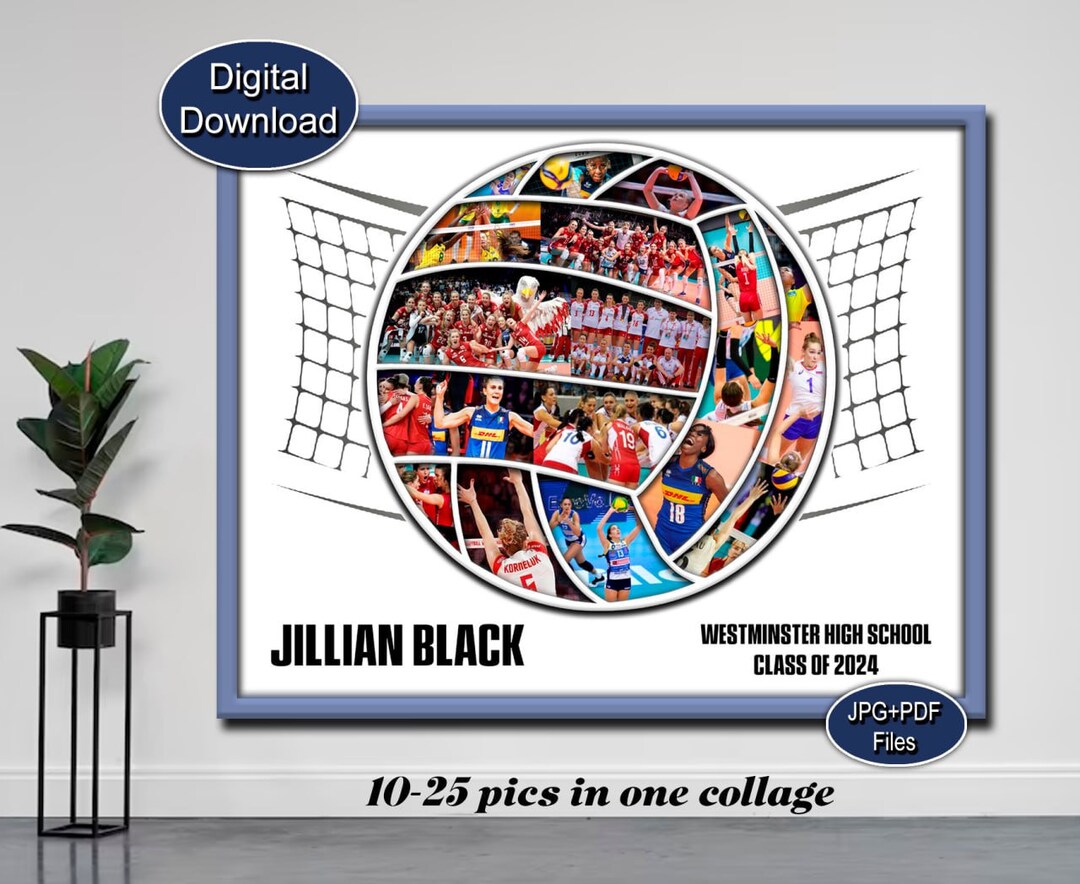 Volleyball Photo Collage Gift Senior Night Collage Volleyball - Etsy