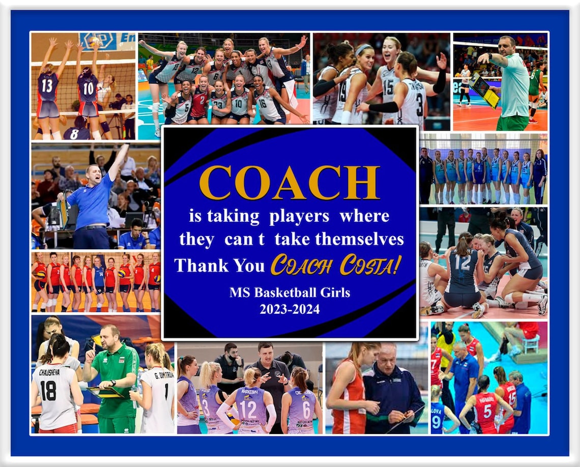 Coach Gift Collage Coach Poster Template Digital Team Coach - Etsy