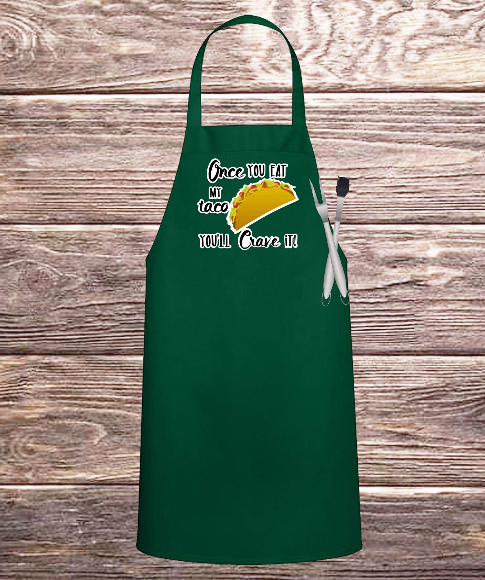 Womens hilarious apron eat my taco rude kitchen apron crave | Etsy