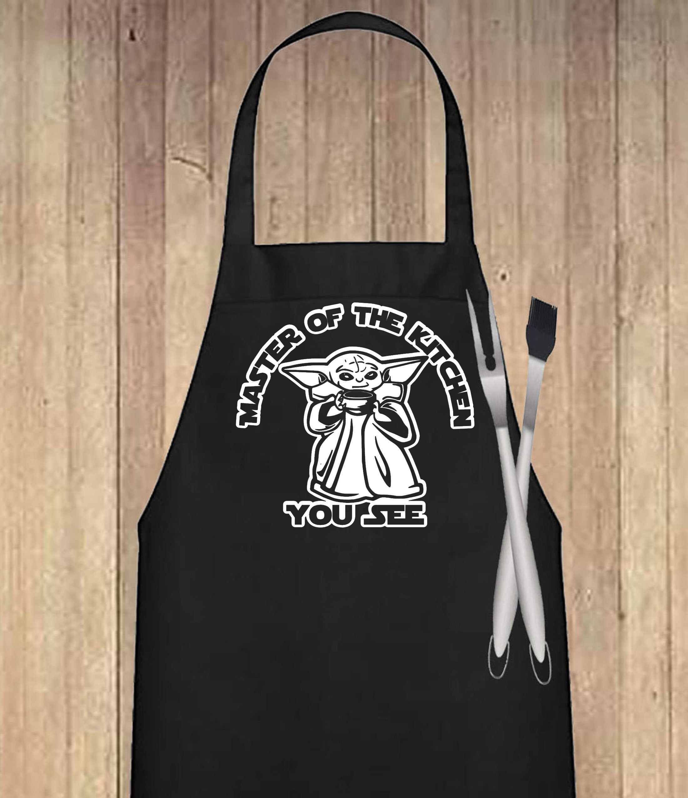 Baby Yoda Apron, Master of the Kitchen, Star Wars Mandalorian Gift - Etsy