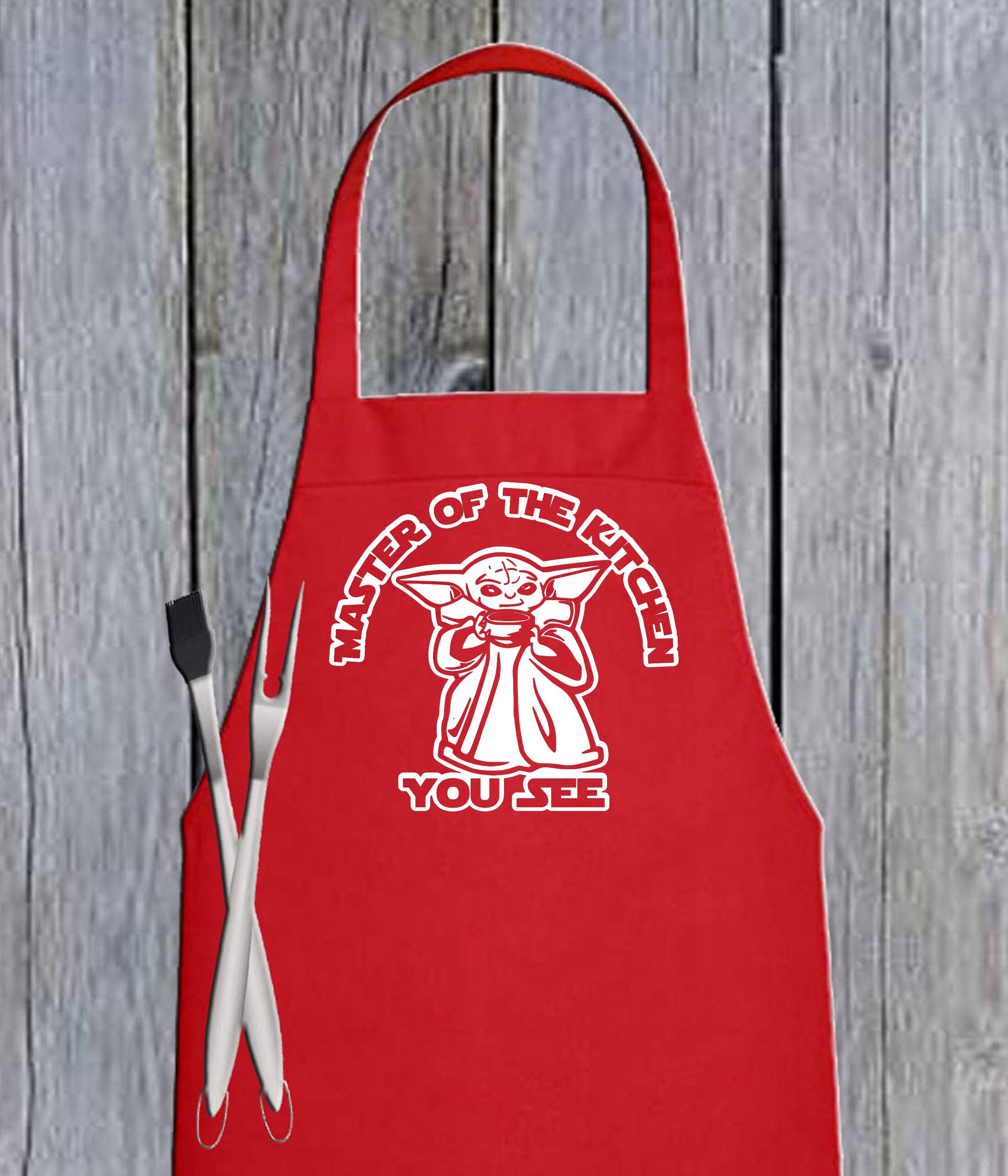 Baby Yoda Apron, Master of the Kitchen, Star Wars Mandalorian Gift - Etsy