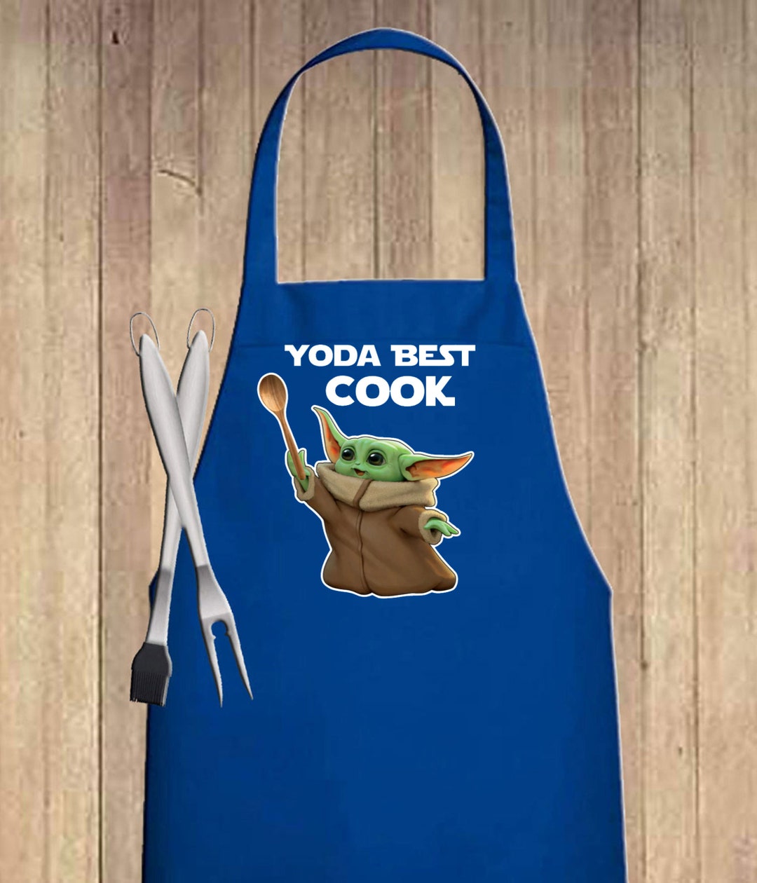 Star Wars Baby Yoda Best Cook Apron, Funny Grill Apron for Yoda ...