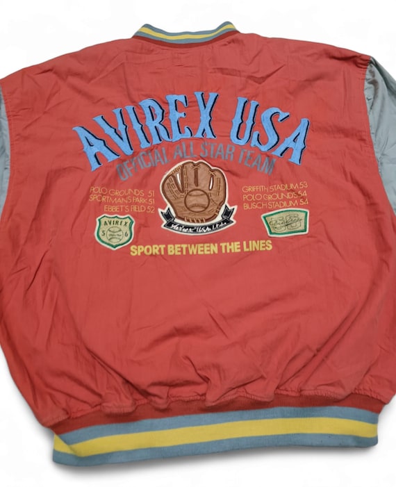 Vintage 90s Avirex USA Baseball Varsity Jacket - Gem