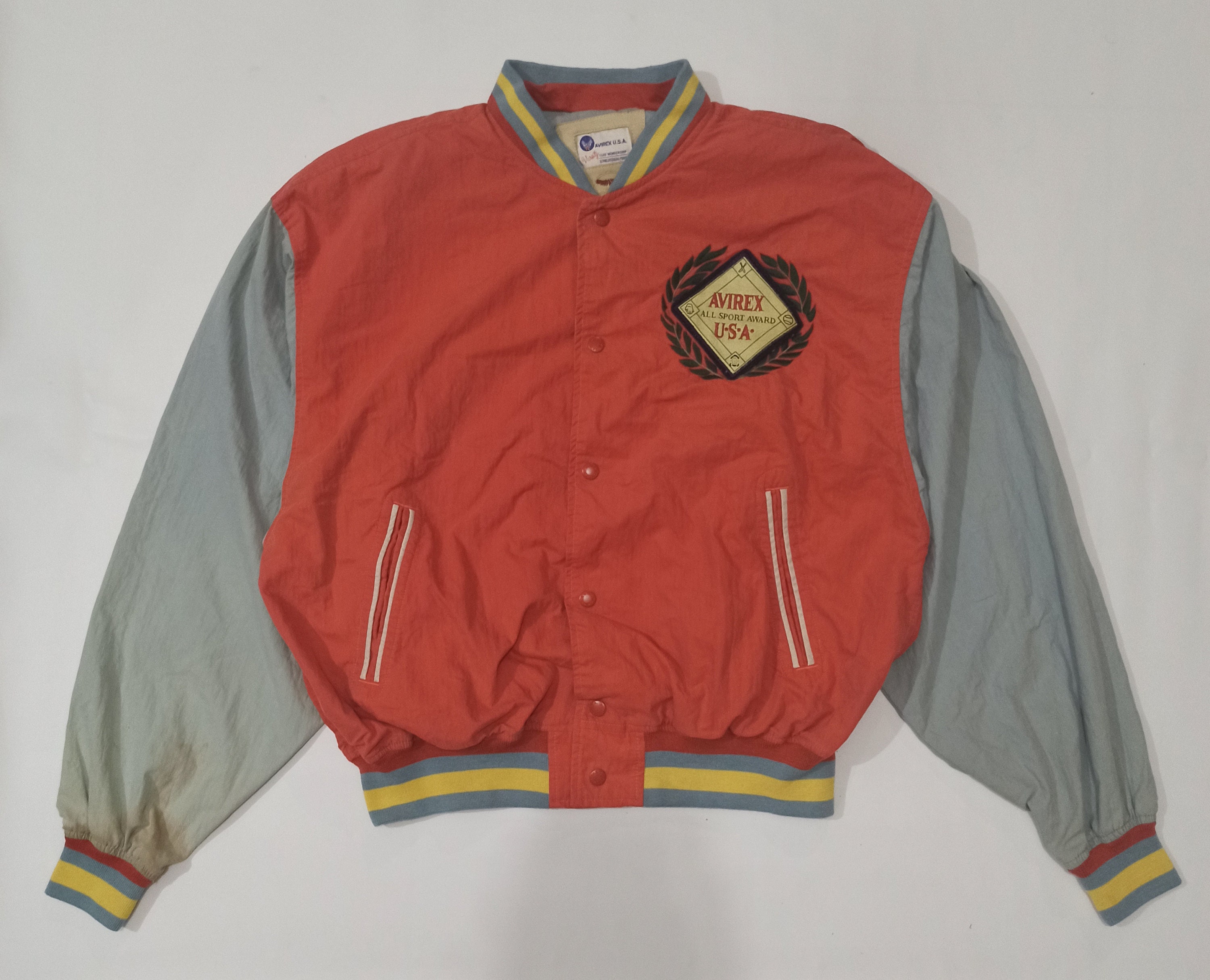 Vintage 90s Avirex USA Baseball Varsity Jacket - Etsy