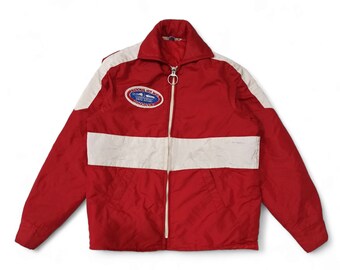 Vintage 1950s Hot Rod Drag Race Car Club Satin Bomber Rockabilly Jacket ...