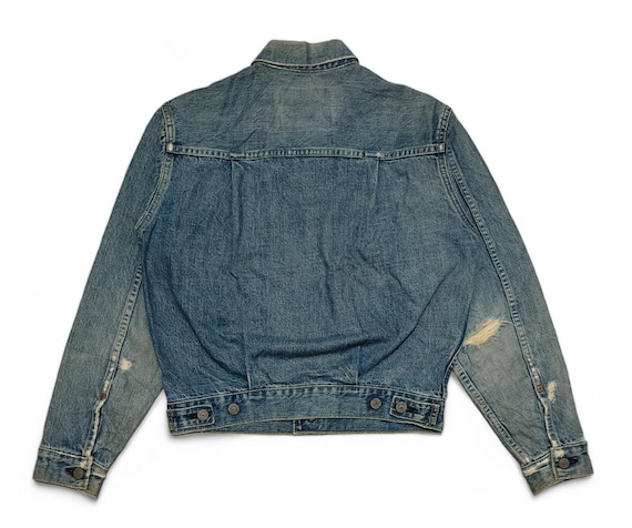 Vintage Levi's Type 2 Big E Ripped Selvedge J02 Button Levis Vintage Levi's Type 2 Big E Ripped Selvedge J02 Button Levis