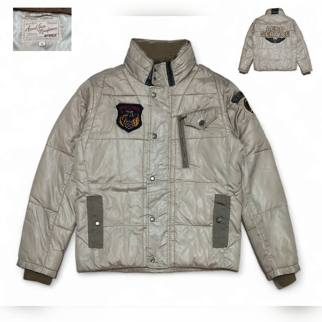 Vintage Avirex US Military USAF Aero Service Third Air Force Cream Down ...