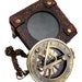 Sundial Compass Marine Boat Gift Pocket Sun Dial in Leather Display Box ...