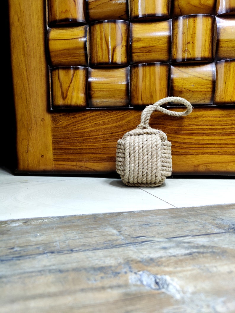 Marseille Monkey Knot Jute Rope Door Stopper 4 Lbs - Etsy