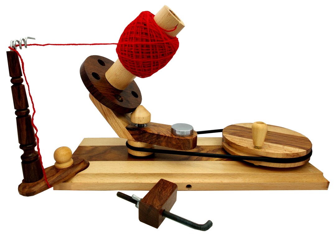 5moonsun5's Wooden Yarn Ball Winder for Heavy Duty Large Knitting Wood ...